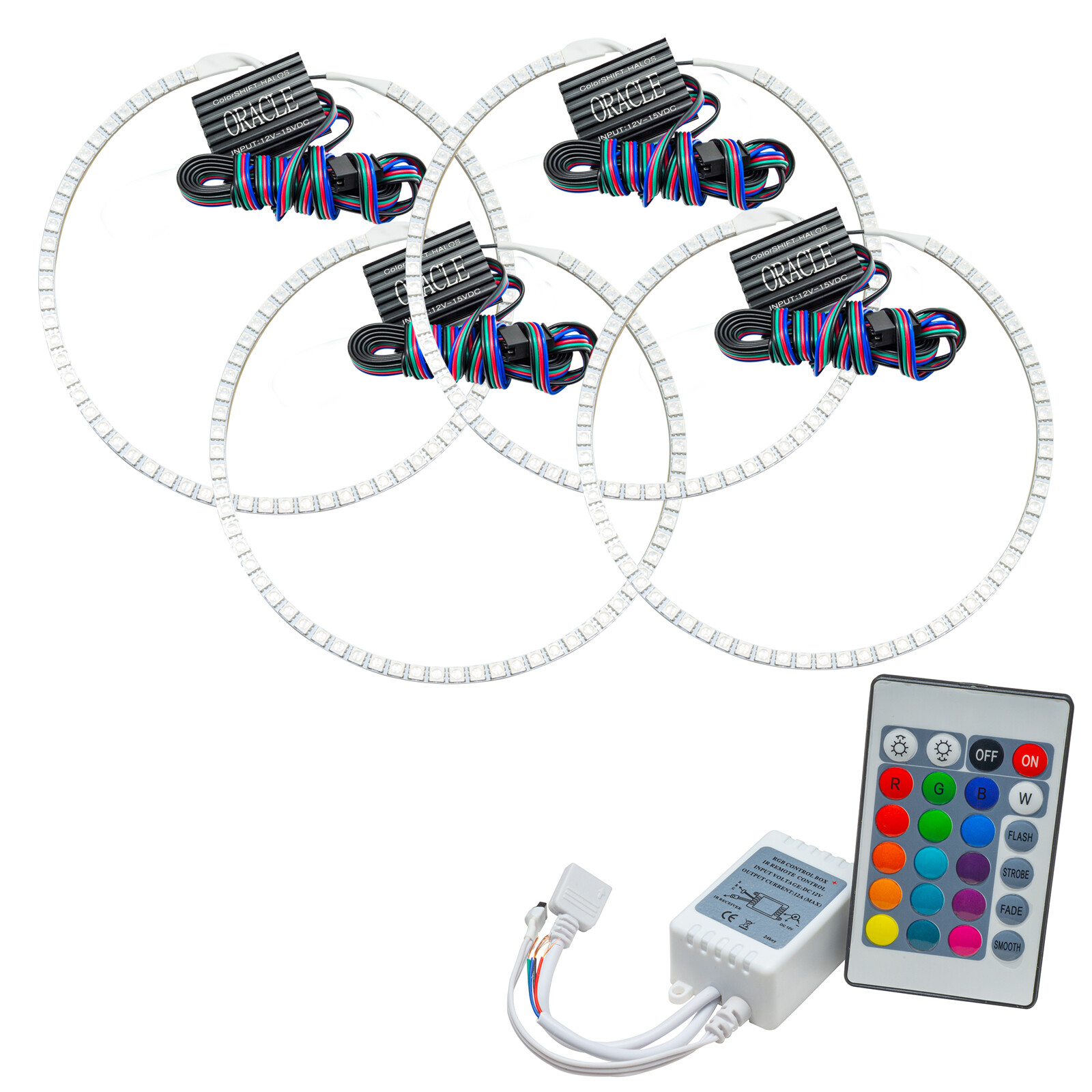 Oracle LED Headlight Halo Lights for Add On Custom Lighting ColorSHIFT ...