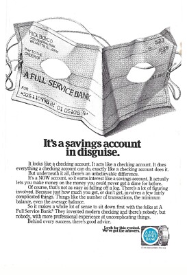 1981 A Full Service Bank Vintage Color Print Ad Banking Financial | eBay