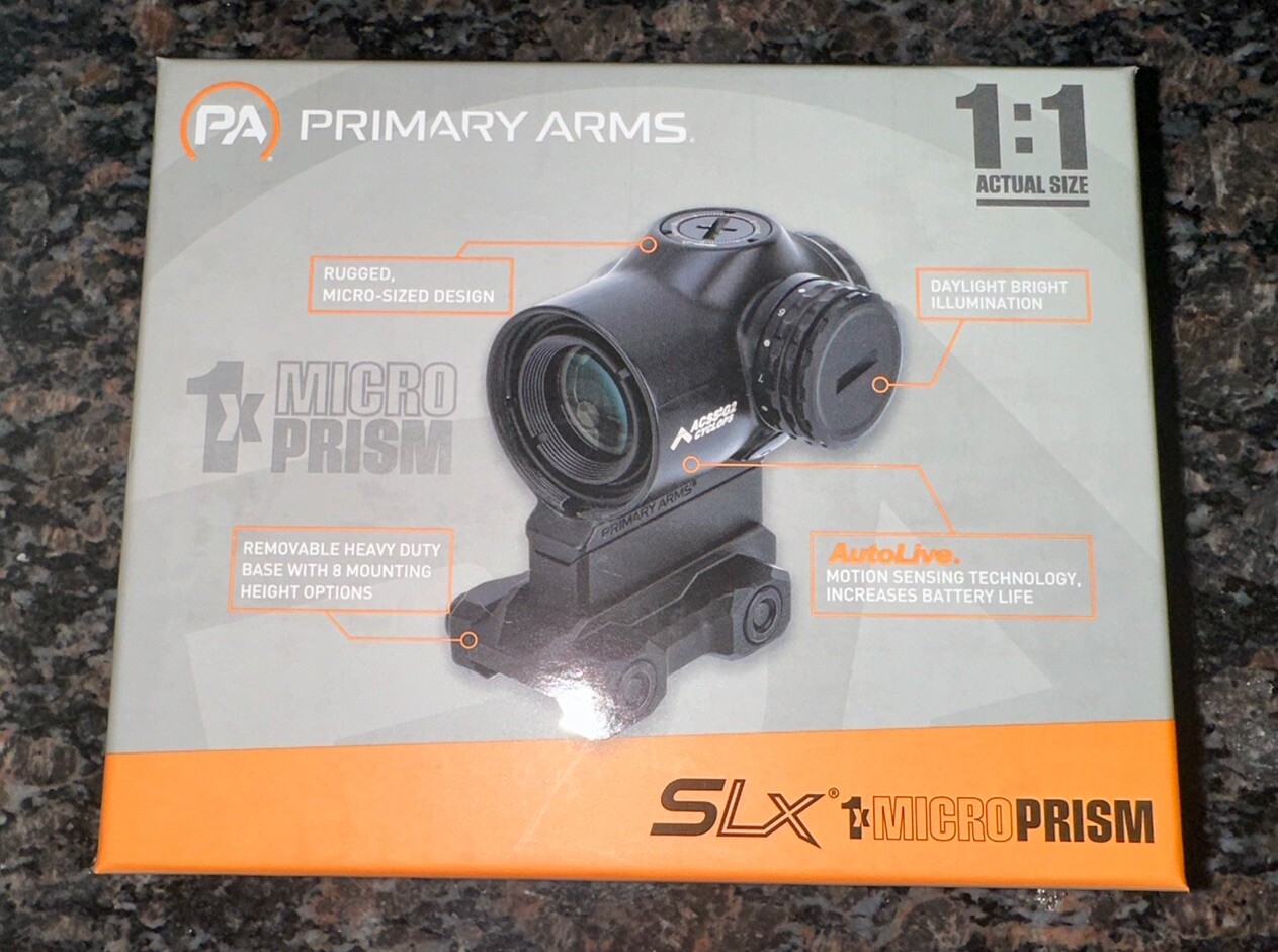 PRIMARY ARMS SLX 1X Microprism w/ Green Illuminated ACSS Gemini 9mm ...