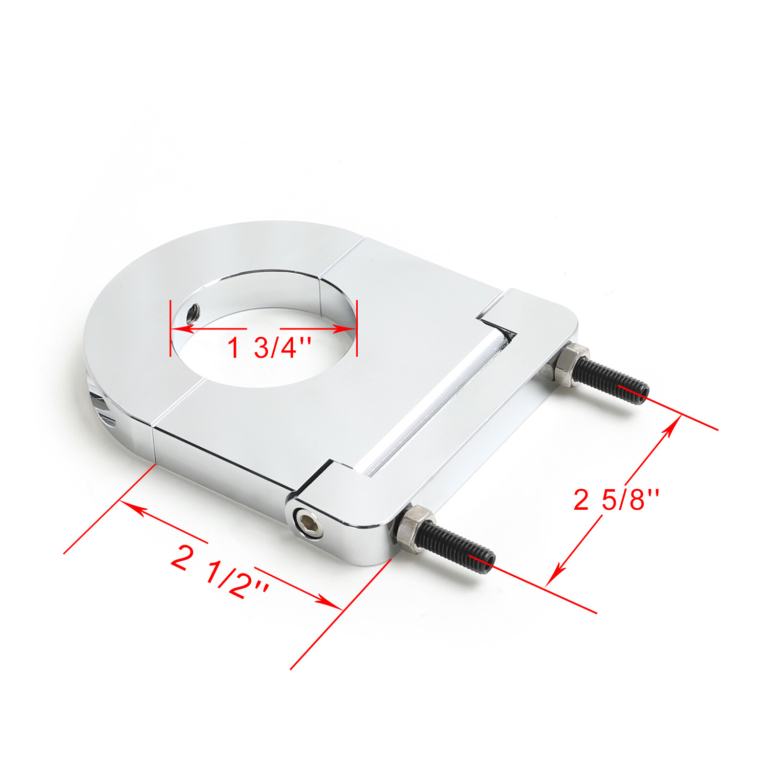 Chrome Universal Alu Street Rod 1 3/4" Steering Column Drop Bracket 2 1 ...