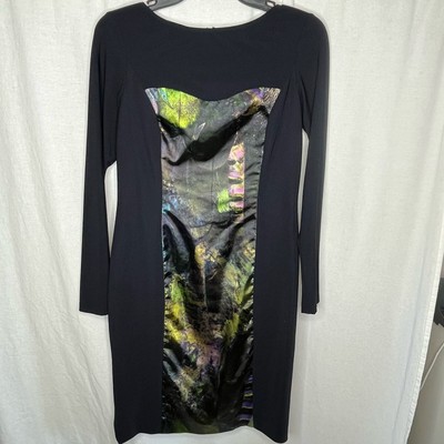 Teri Jon for Rickie Freeman Black Long Sleeve Mini Dress Size 6 ...