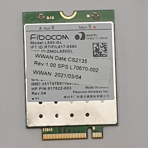 HP EliteBook 830 G7 WWAN Karte 4G Modul LTE Card L850-GL | eBay.de