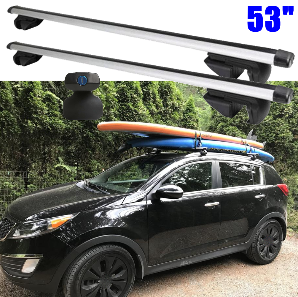53" Top Roof Rack Cross Bar Cargo Luggage Carrier + Locks For Kia ...