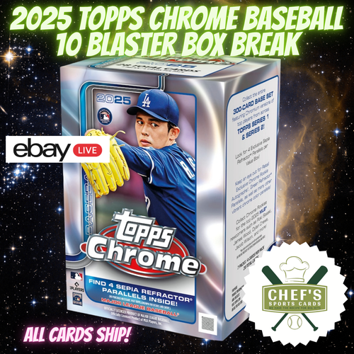 PITTSBURGH PIRATES - 2025 TOPPS CHROME 1/4 BLASTER CASE (10 BOX) BREAK ...