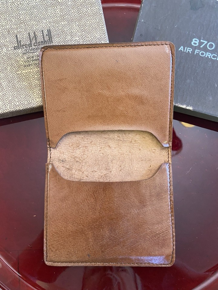 Rare WWII Pilot’s Leather Bifold Wallet Original Alfred Dunhill Box ...