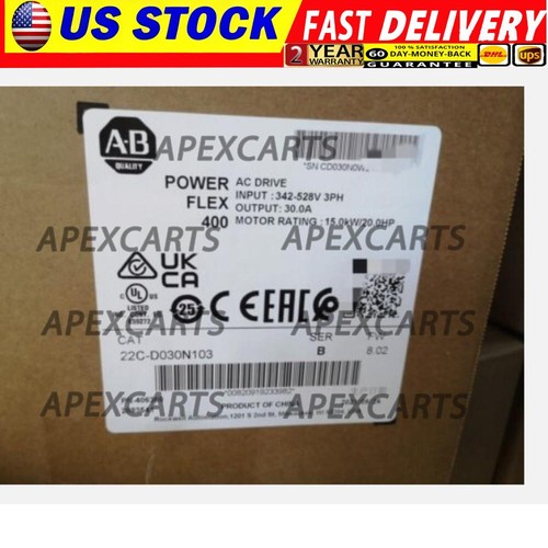 Allen-Bradley 22C-D030N103 PowerFlex 400 15 kW 20 HP AC Drive NEW US ...