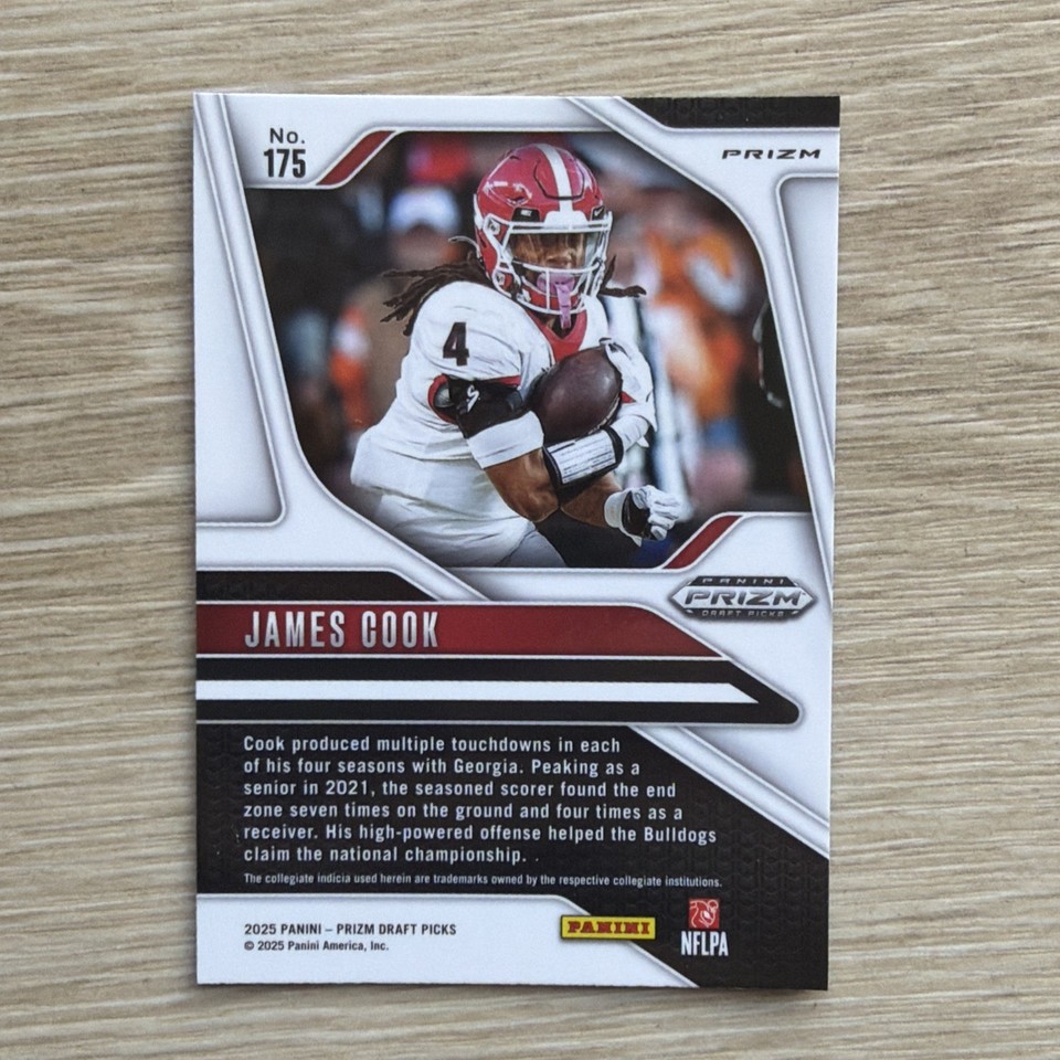 2025 Panini Prizm Draft Picks Purple Wave Prizm James Cook #175 | eBay