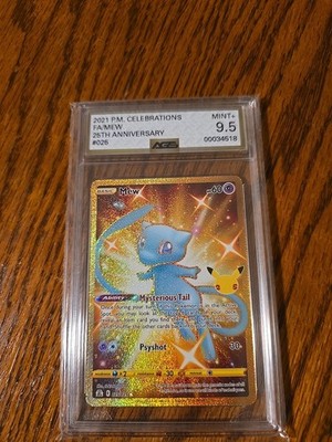 Pokemon Celebrations 25th Anniversary Mew Gold Full Art 025/025 CGC 9.5 ...