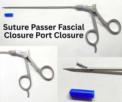 Laparoscopic Suture Passer 2.5mmx170mm Reusable Fascial Port Closure ...