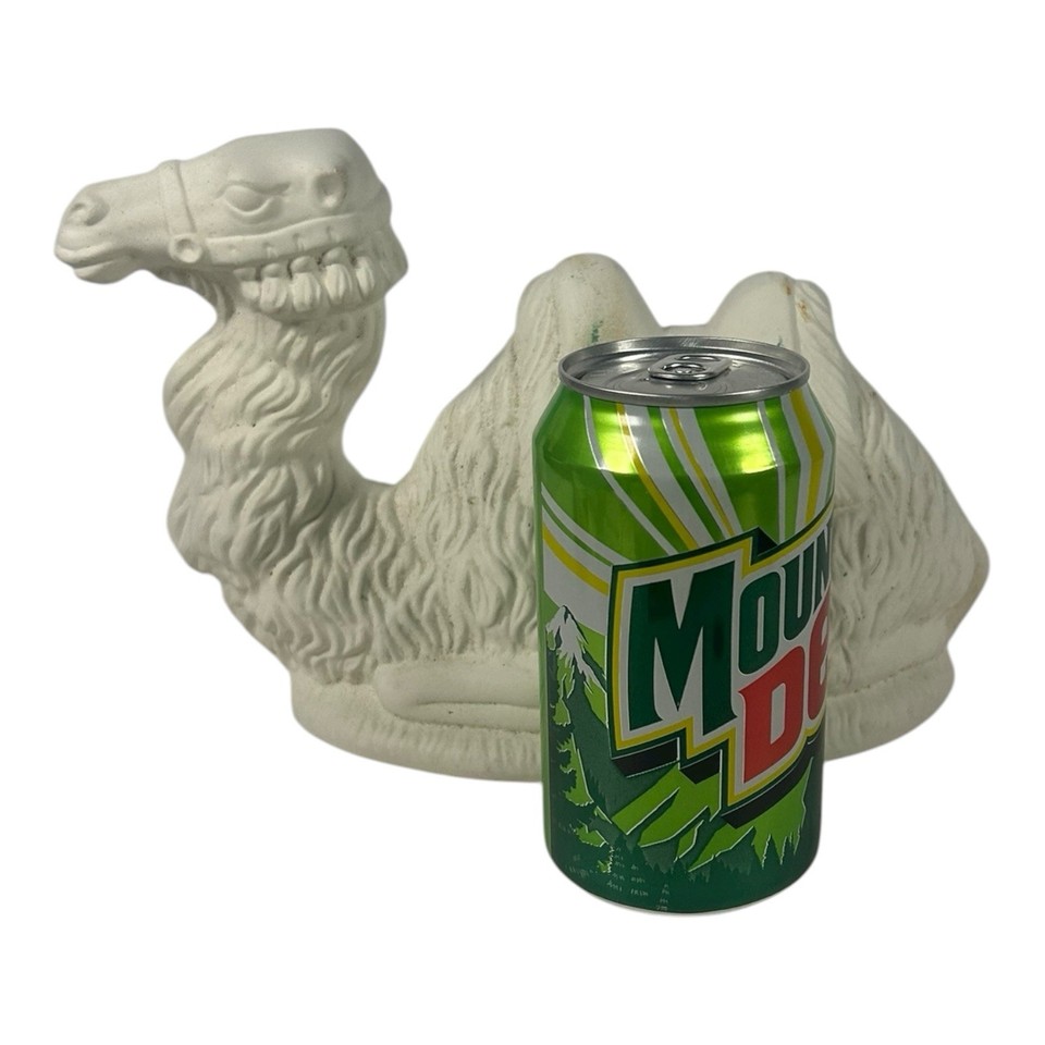 Vintage Ceramic Nativity Camel Figurine Bisque White Holland Mold Style ...