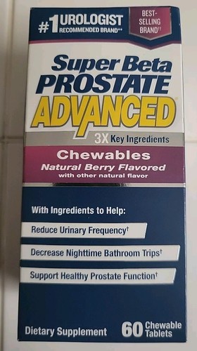 SUPER BETA PROSTATE ADVANCED 60-CHEWABLES EXP:01/2026 BRAND NEW/SEALED ...