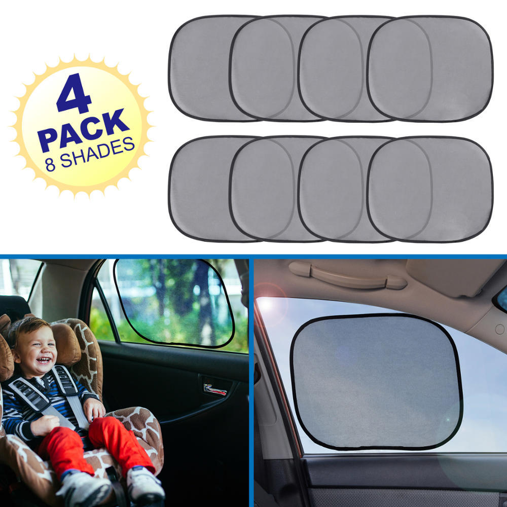Static Cling Mesh Side Window Sun Shades Foldable Sunlight Blocker - 8 ...