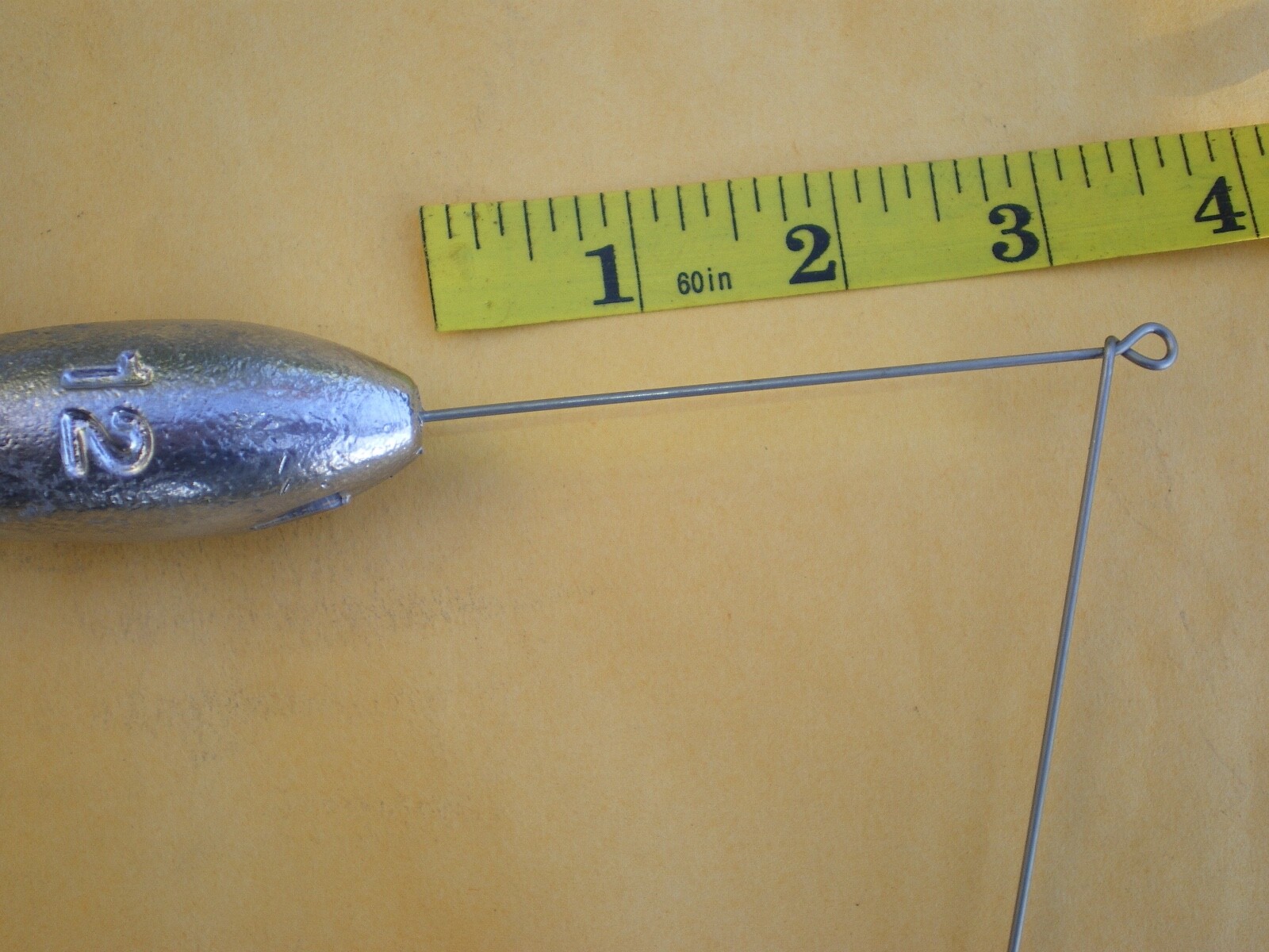 5 PCS. BOTTOM BOUNCER SINKER 12 OZ. W/STAINLESS S. WIRE 051 X 11" LEG X ...