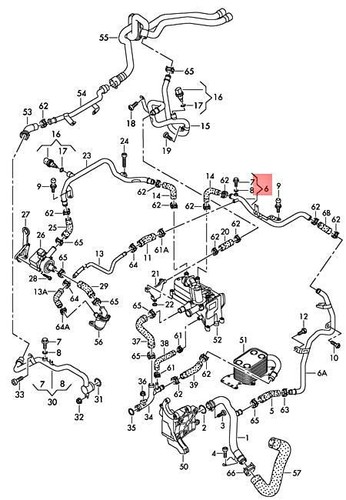 Genuine AUDI VW A4 Avant S4 quattro Q7 Coolant Pipe Left Rear ...