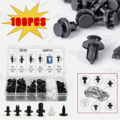 Car Body Bumper Rivet Retainer Trim Molding Push Pin Clip Assortments ...