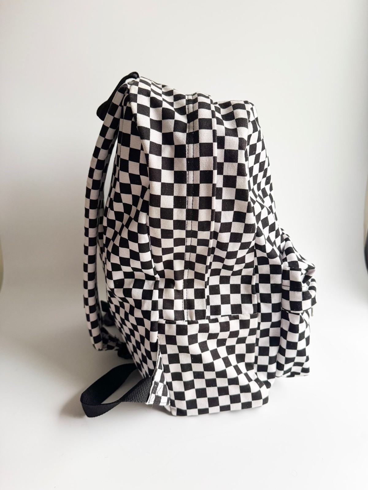 Vans Checkerboard Backpack Black White Classic School… - Gem