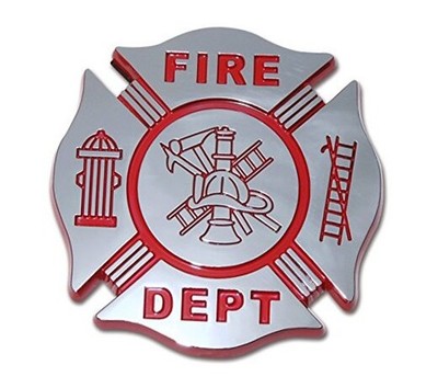 Fire Department Cross Symbol OEM Chrome and Emblem for Cars, Trucks ...