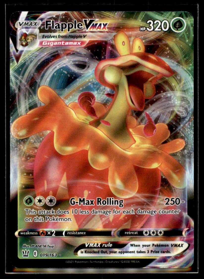 2021 Pokemon Battle Styles Flapple Vmax #019/163 Ultra Rare | eBay