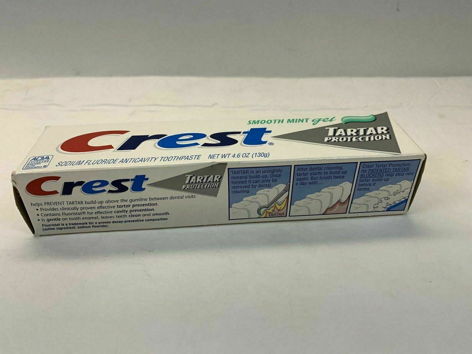 Vintage Crest Toothpaste with Box 4.6oz Smooth Mint Gel Dr Fresh ...
