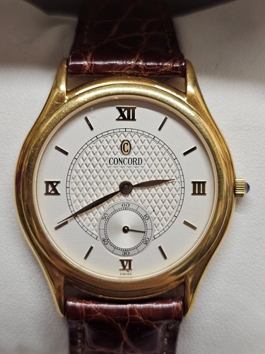 Concord 18K Yellow Gold, Waterproof, Unique Design Men's Watch - $20K ...