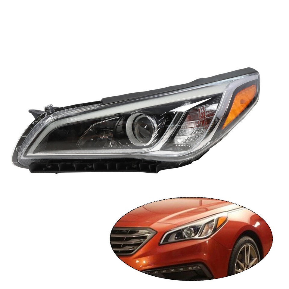 Halogen Headlight For 2015 2016 2017 Hyundai Sonata Left Driver Side ...