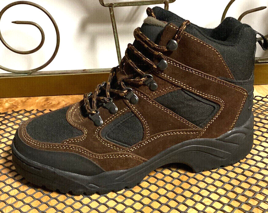 NWOT-MEN'S REDHEAD EXPEDITION BROWN LEATHER HI TOP HIKING TRAIL BOOTS ...