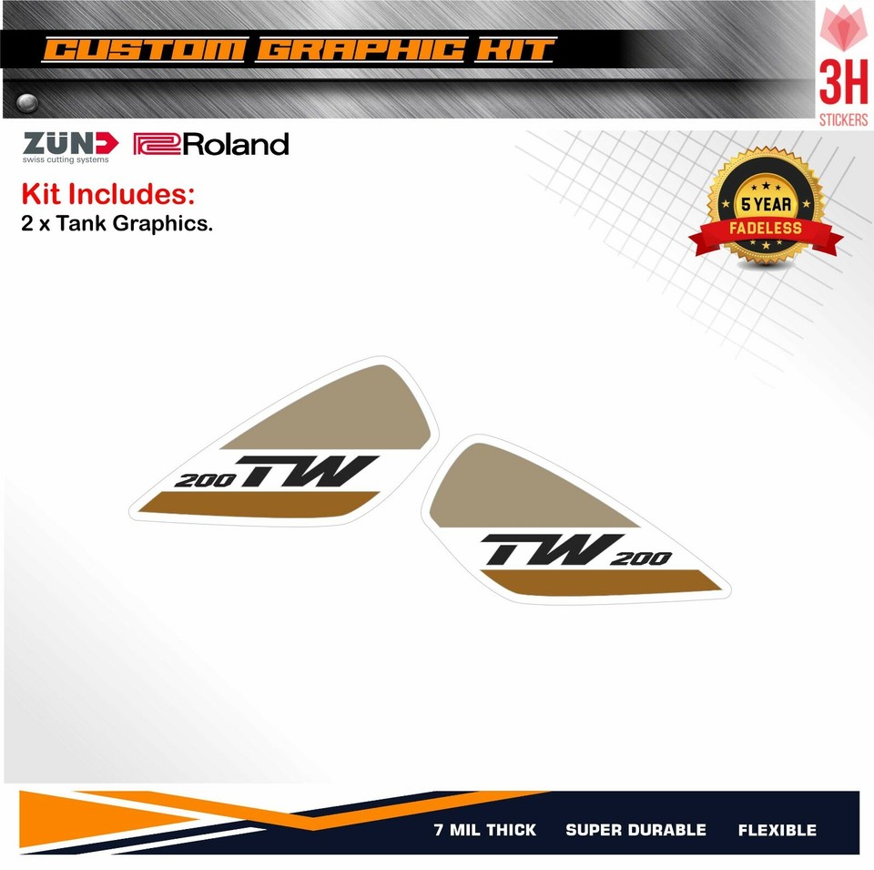 Custom designed Yamaha TW 200 TW200 decal sticker graphics | eBay