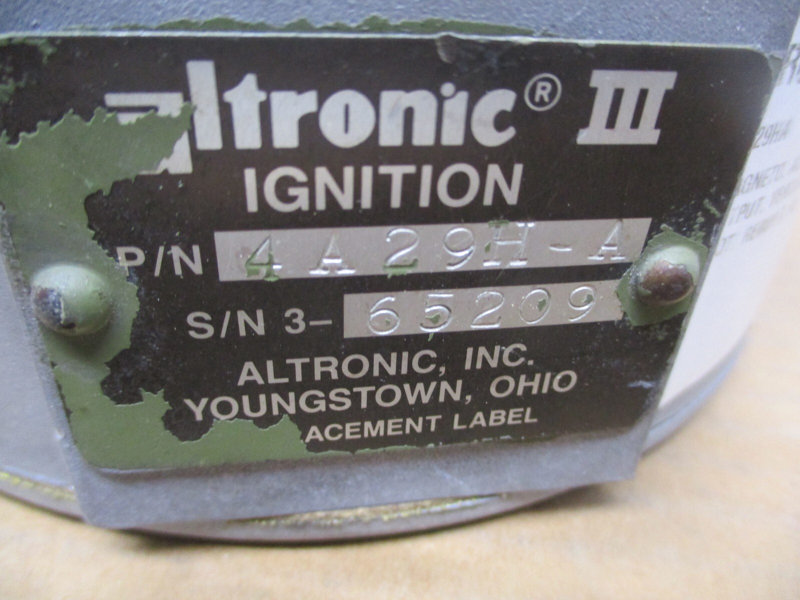 Altronic iii Ignition MAGNETO 4A29HA | eBay