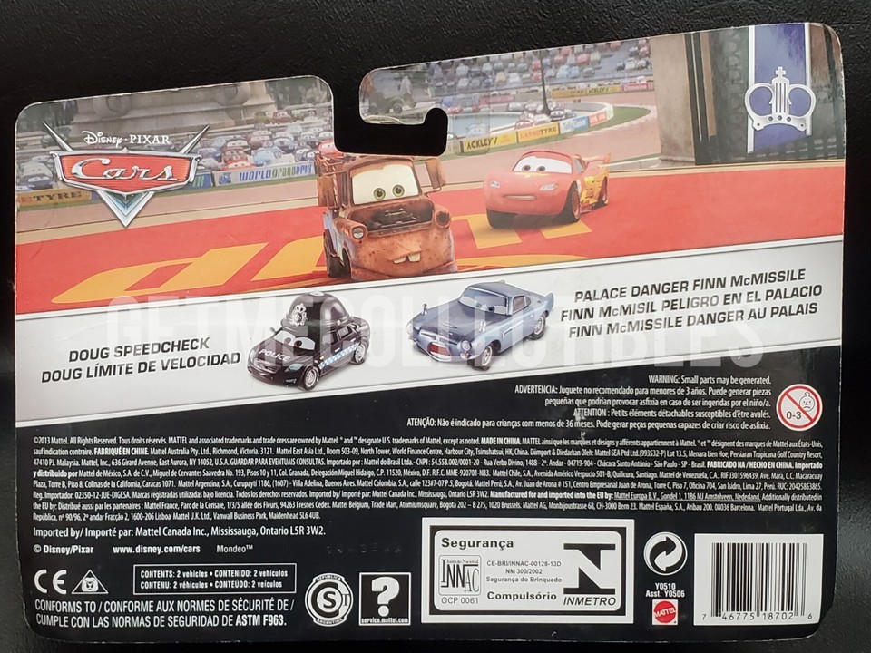 DISNEY PIXAR CARS INTERNATIONAL DOUG SPEEDCHECK FINN 2 PACK 2014 SAVE 6 ...