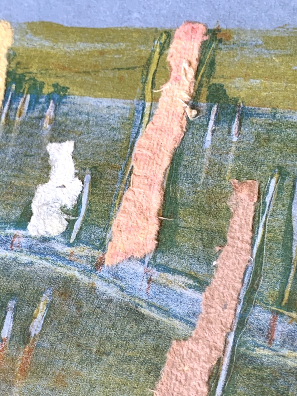 HUGE Original Roland Poska 1977 Mixed Media Modernism Painting 4x ...