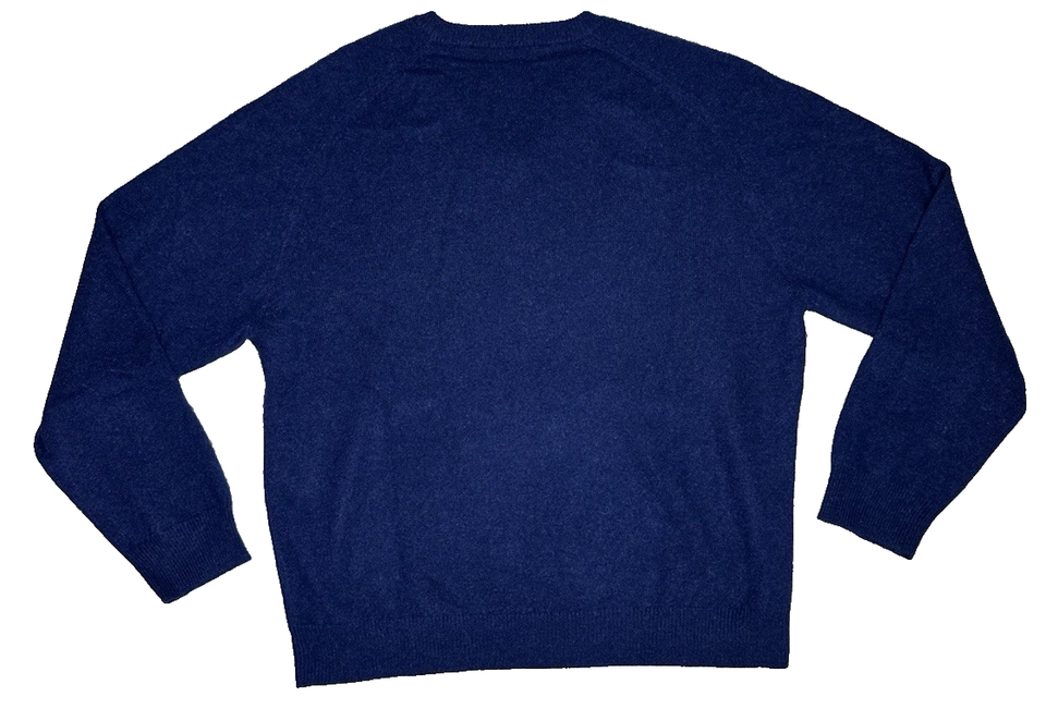 Grant Thomas 2-Ply Cashmere Sweater Mens XXL 2XL V Neck Navy Blue ...