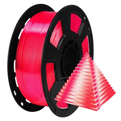 Silk Ruby Shiny Red PLA Filament, 1kg 2.2lbs 1.75mm 3D Printing ...