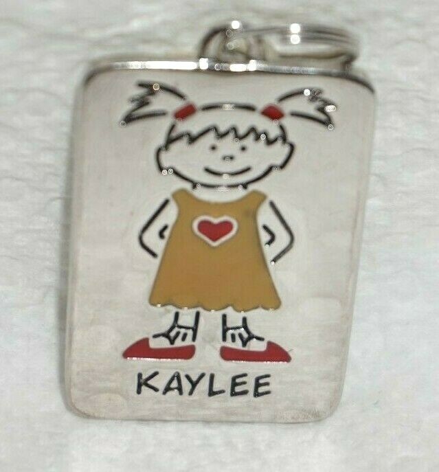 Kids Name Tag Ganz Charms ID Zipper Pulls Silver Key Ring Boys Girls ...
