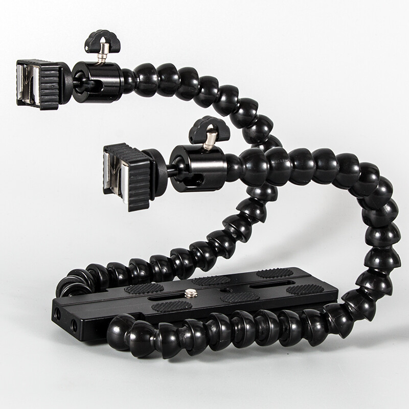 For Nikon Dual-arm Flexible Flash Bracket | Adjustable Mount Height ...