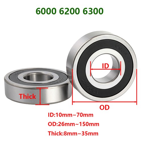 6000 6200 6300 Deep Groove Ball Bearing Rubber Seal Hight-speed Roller ...