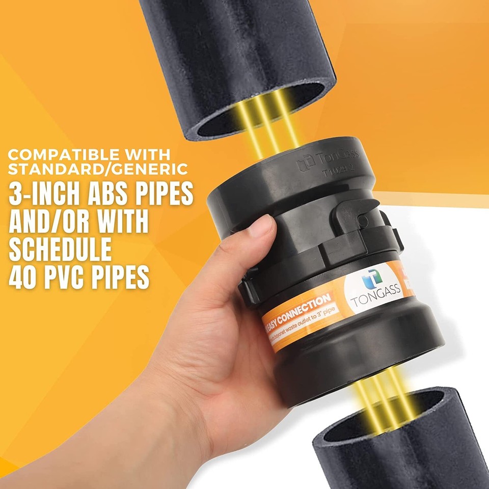 Combo Pack RV Sewer Hose Fitting Adapter To PVC Connection Termination ...