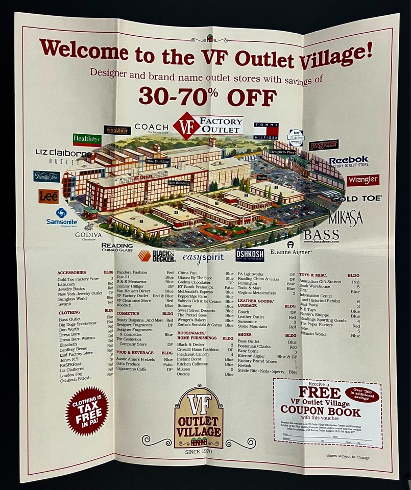 2004 Reading Pennsylvania VF Outlet Village Shopping PA VTG Travel ...