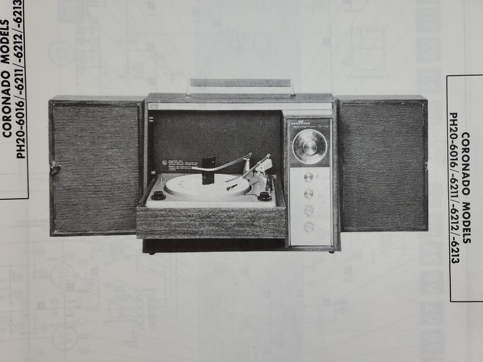 Sams Photofact Repair Service Parts Manual For Coronado Stereo PH-20 ...