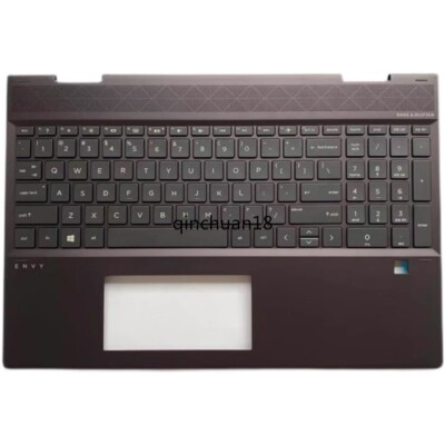 New For HP ENVY X360 15-DR 15-DS Brown Palmrest+Backlight Keyboard ...