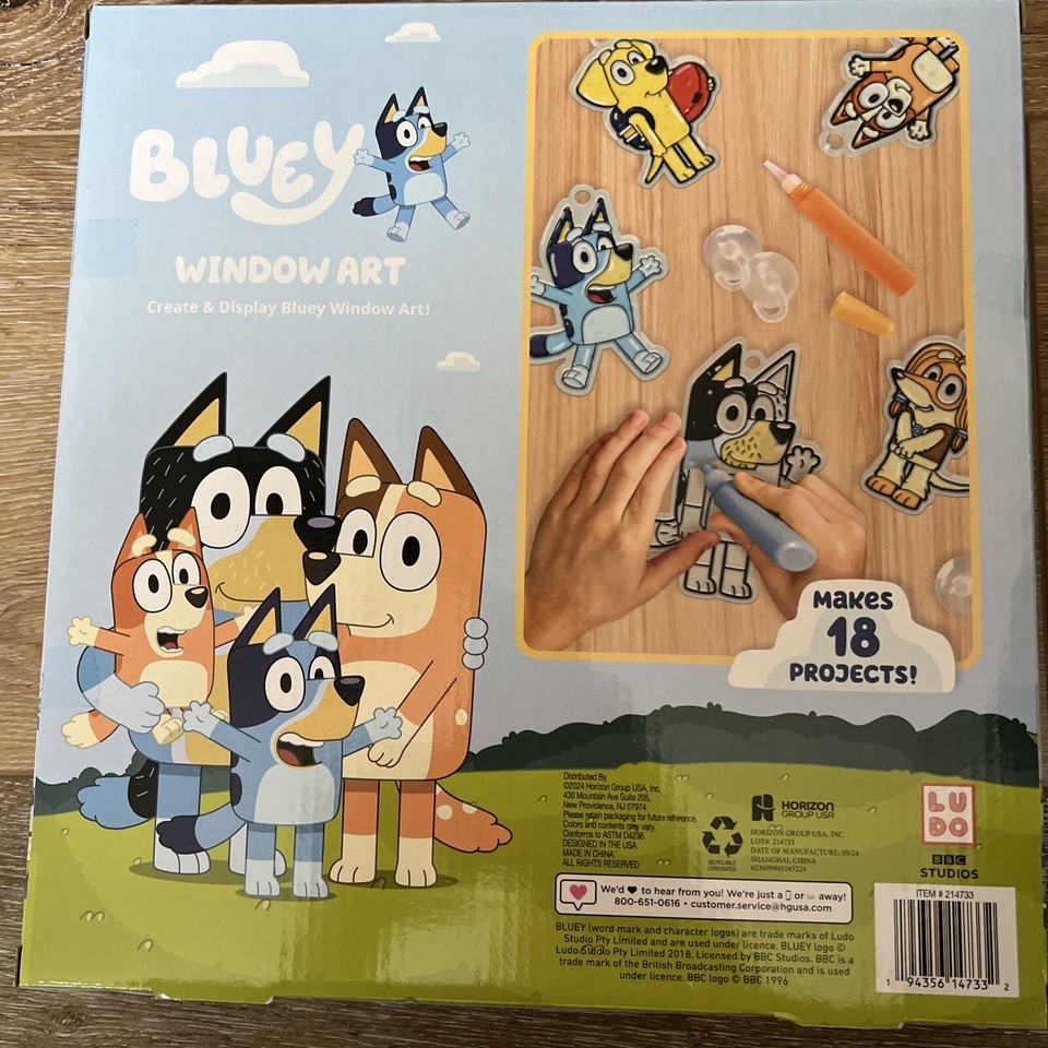 Bluey Window Art Suncatchers Kit for Kids to Paint Great at-Home Craft ...
