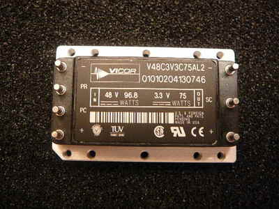 VICOR V48C3V3C75AL2 DC/DC CONVERTER 48V IN 1-Out 3.3V 75W 31.8A 7-Pin ...