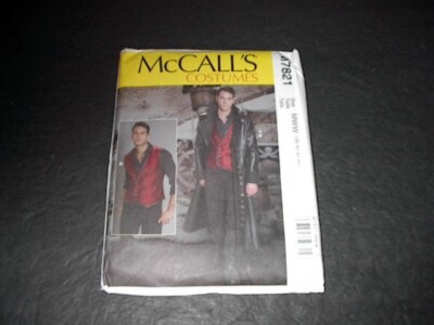 McCall's Pattern 7821 Men's Lined Duster Coat / Vest Costume 38 ~ 44 ...