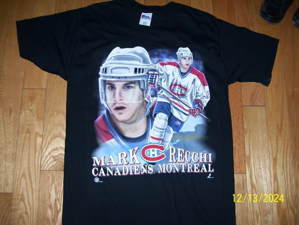 Vintage Mark Recchi Montreal Canadiens Pro Player Tee Shirt Size Large ...