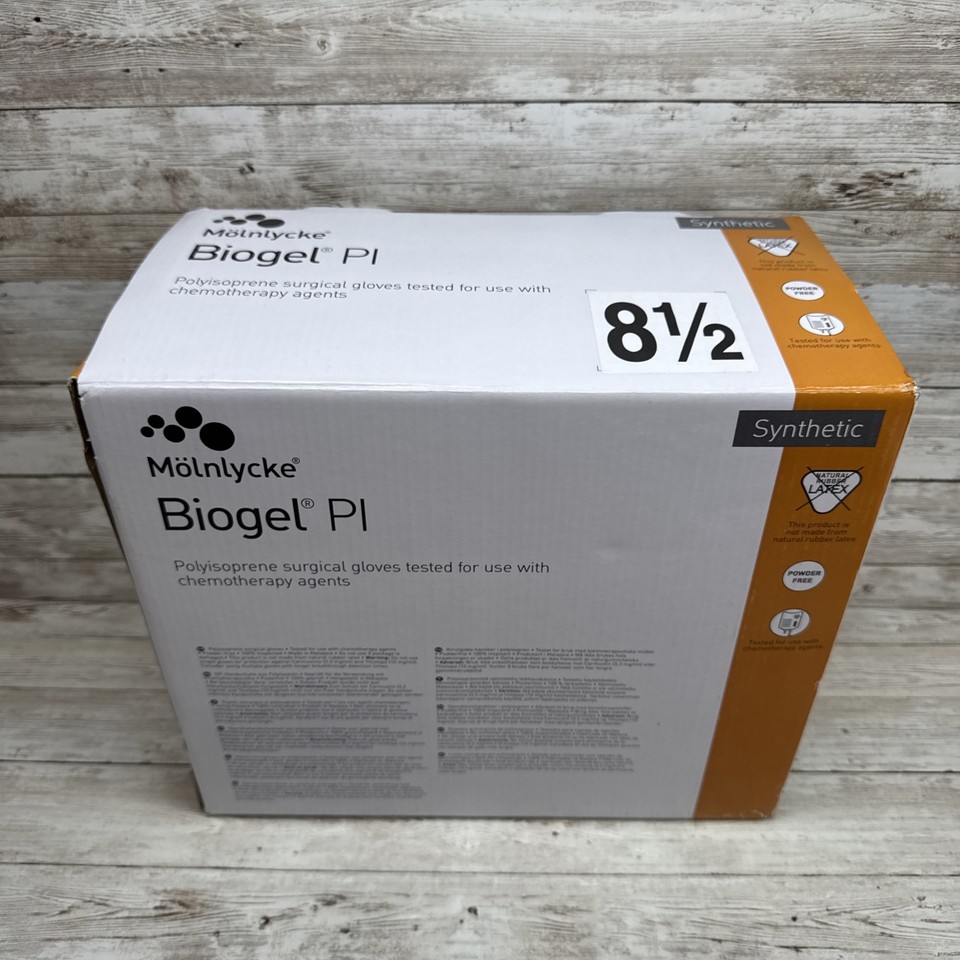 Molnlycke Biogel PI Surgical Gloves Sterile *50 Pair Box* Size: 8.5 ...