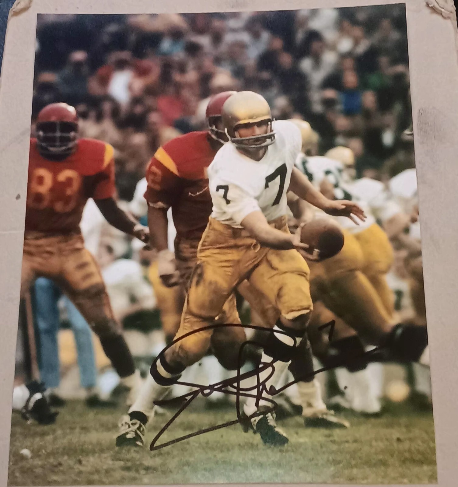 JOE THEISMANN NOTRE DAME FIGHTING IRISH SIGNED AUTOGRAPHED 8X10 PHOTO ...