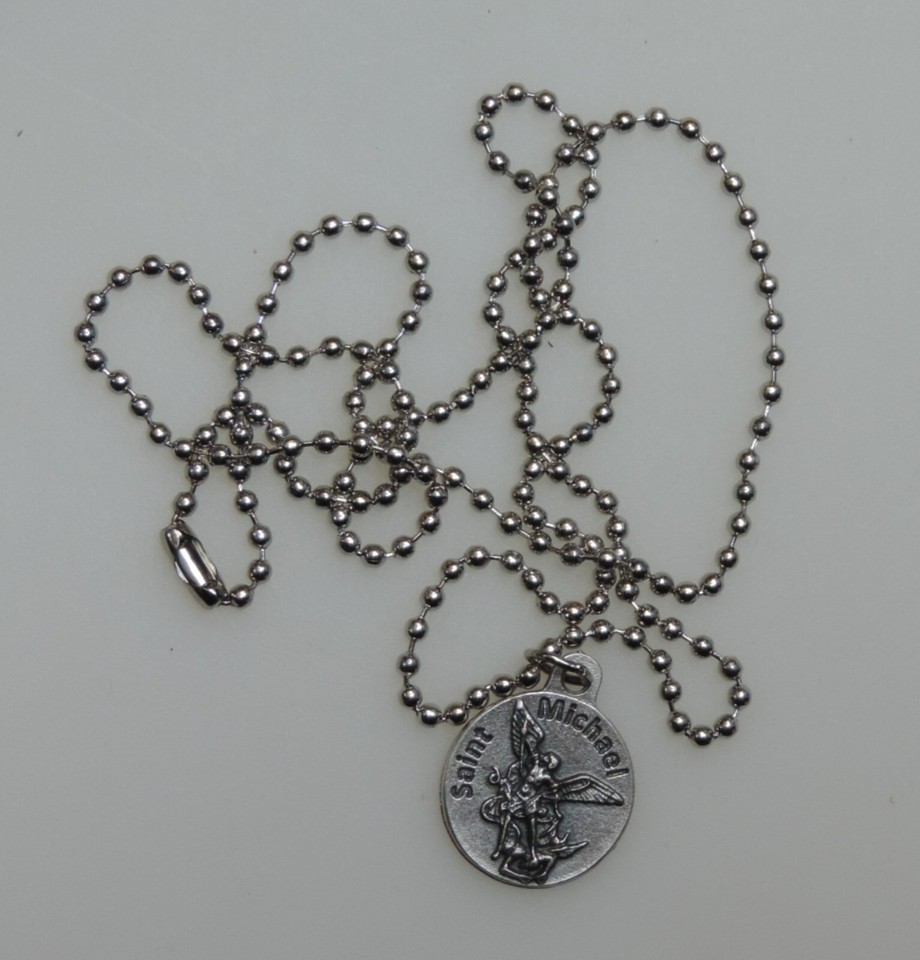 Navy /St. Michael Medal with a Dog Tag Style or 27" Stainless Steel ...