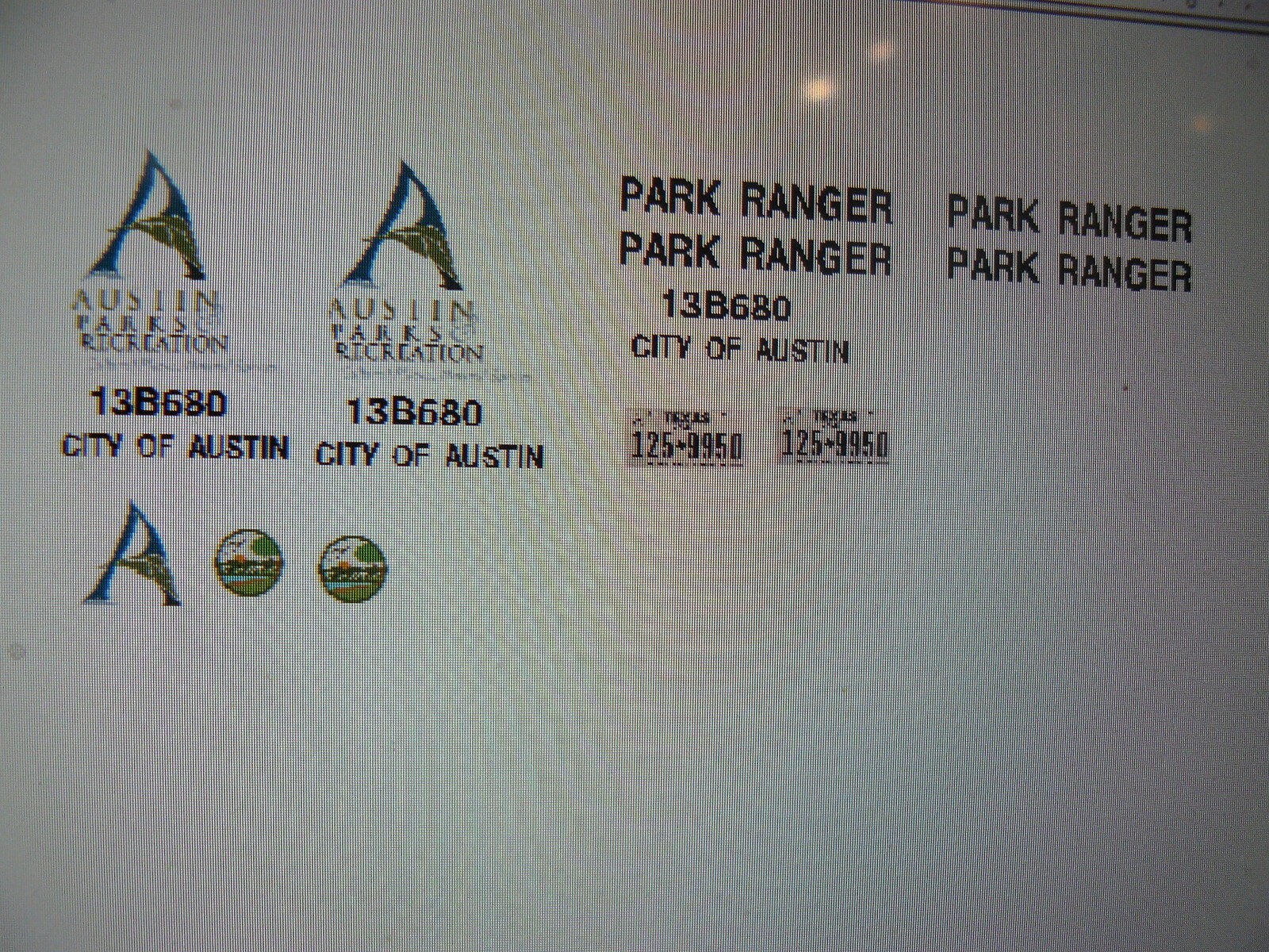 Austin Texas Park Ranger Vehicle Decals 1:24 | eBay