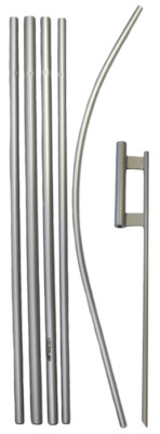 16ft Swooper Pole Super Pole Feather Flag Pole Kit with Ground Spike ...