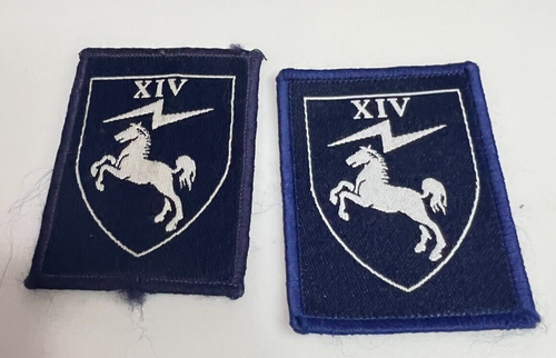 2 x British Army 14th Signal Regiment Cloth badge pair patch 60x50 mm ...