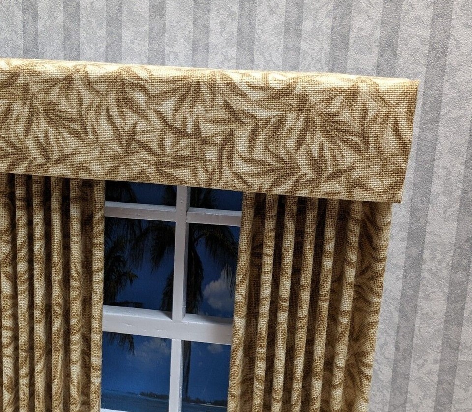 Dollhouse Miniature Curtains Assorted Bamboo Print 1:12 | eBay